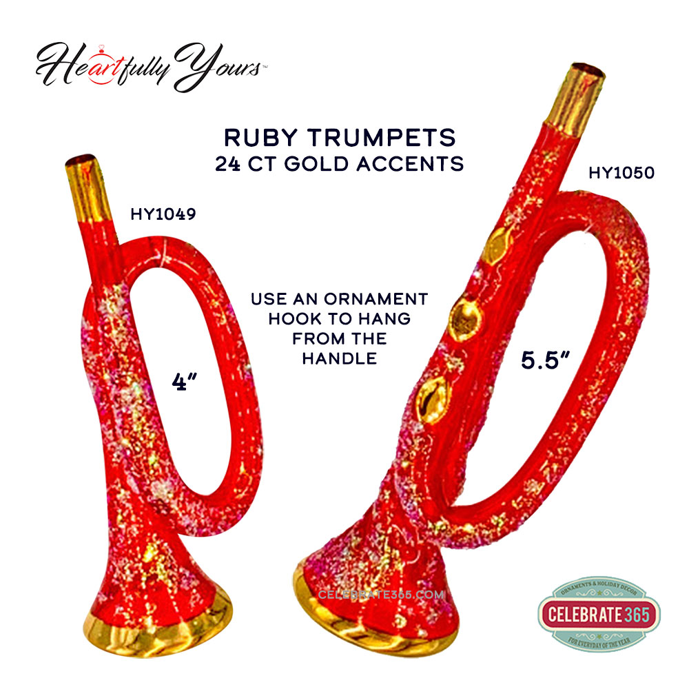 HeARTfully Yours™ Lg. Ruby Trumpet 24ct | Celebrate365.com