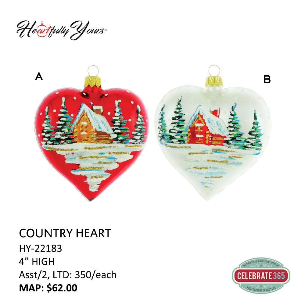 HeARTfully Yours™ Country Heart | Celebrate365.com