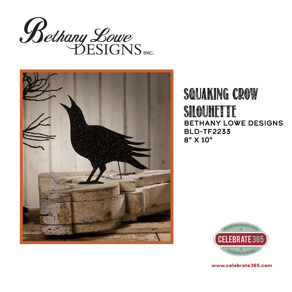 Bethany Lowe Designs, Squawking Crow Silhouette