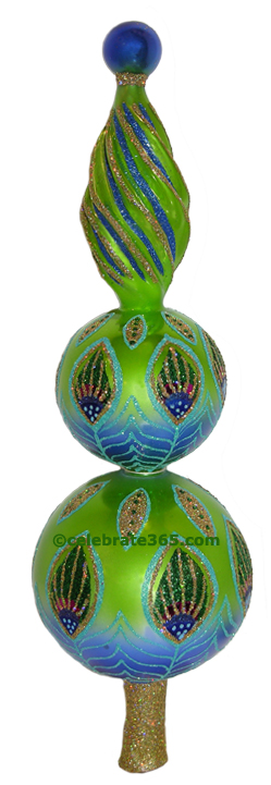 David Strand, Peacock Finial Tree Topper: Celebrate365